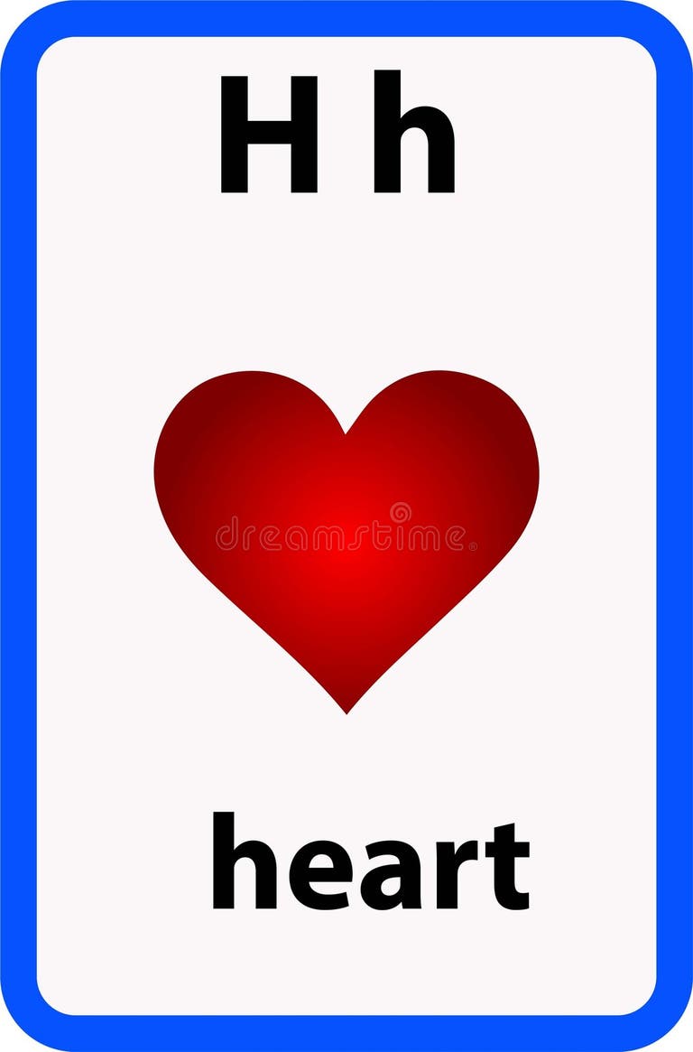 Heart Shape Flashcard Stock Illustrations – 125 Heart Shape Flashcard ...