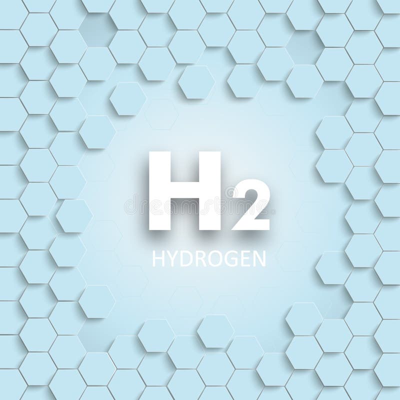 H2 Hydrogen Blue Hexagon Structure Stock Vector - Illustration of ...