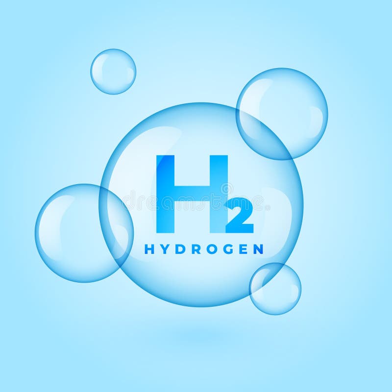 H2 Hydrogen Natural Gas Bubble Design Stock Vector - Illustration of ...