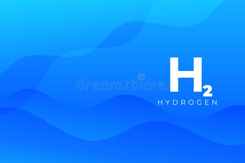 H2 Hydrogen Natural Gas Energy Blue Background Stock Vector ...