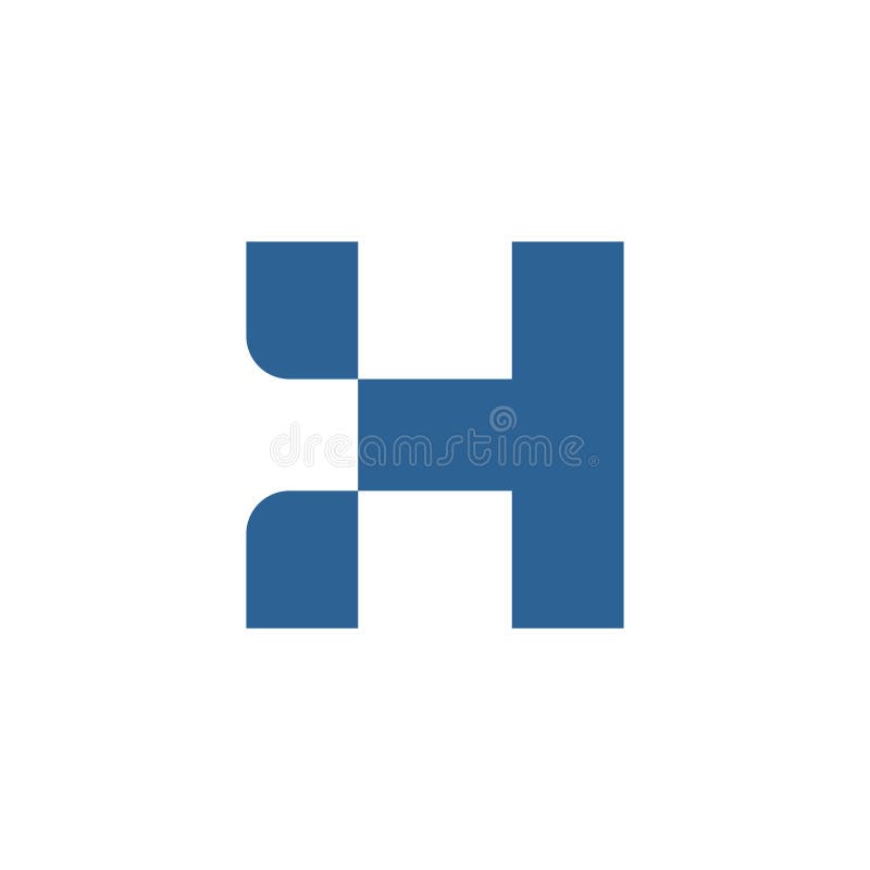 H Icono Del Logotipo Del Vector De Letra Inicial Ilustración del Vector ...