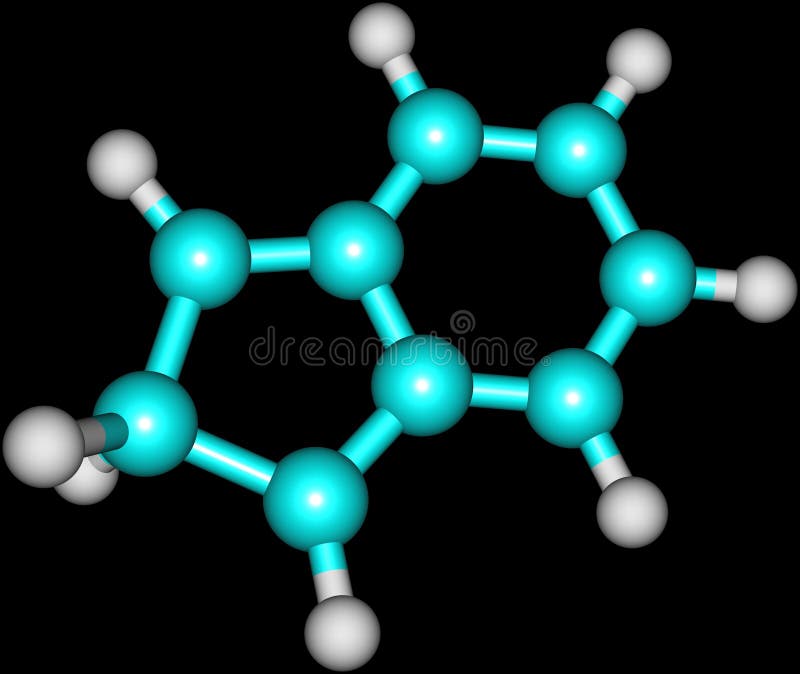Indene Molecule, Scientific Molecular Model, Looping 3d Animation Stock ...