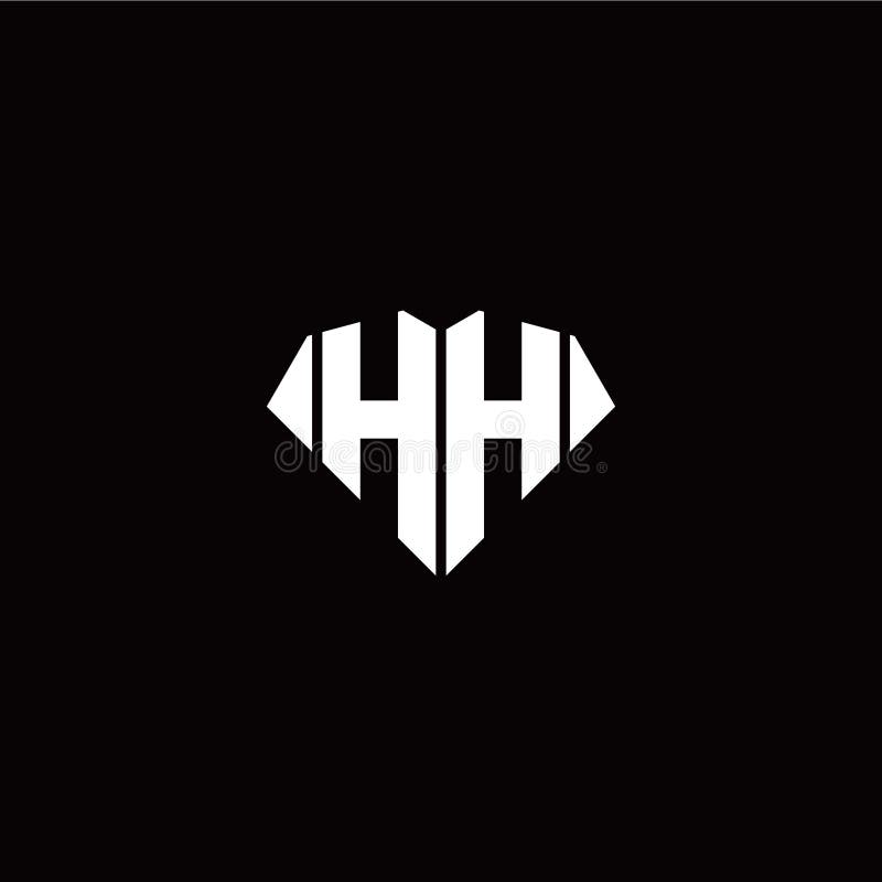 H H Initial Letter with Diamond Shape Origami Style Logo Template ...