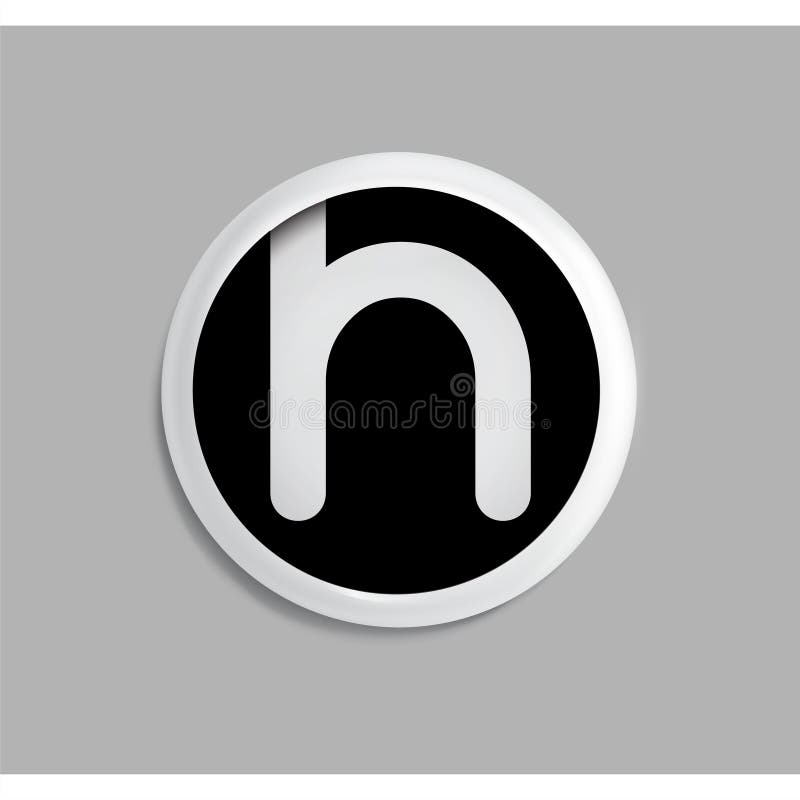 Letter H Circle Button Stock Illustrations – 190 Letter H Circle Button ...