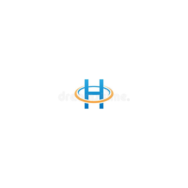H Letter Circle Logo, Concept Letter H + Icon Circle Illuatration Stock ...