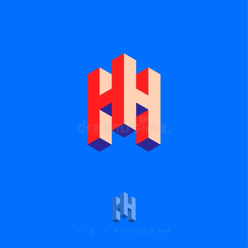 H Letter Cube Logo. Construction Emblem. 3D Monogram. Building or ...
