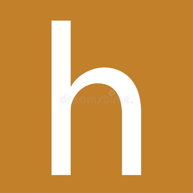 H Letter on Golden Background Stock Illustration - Illustration of sign ...