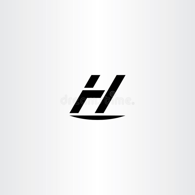 H Letter Icon H Black Vector Logo Symbol Stock Vector - Illustration of ...