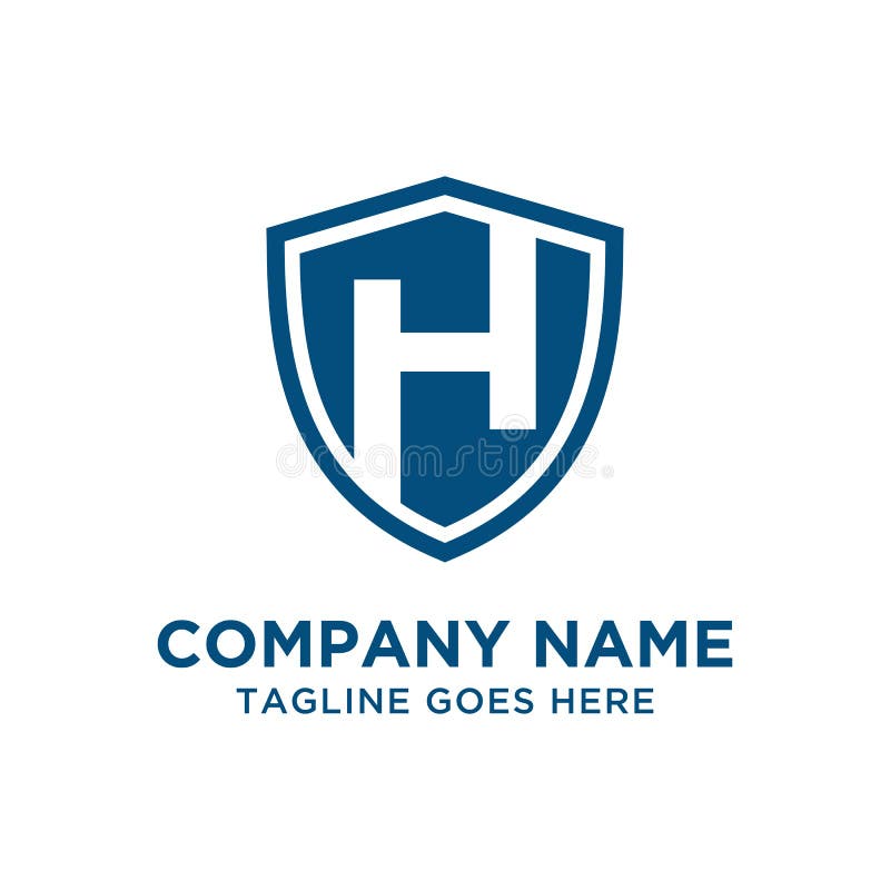 H Letter Shield Logo Vector Design Template. Stock Vector ...