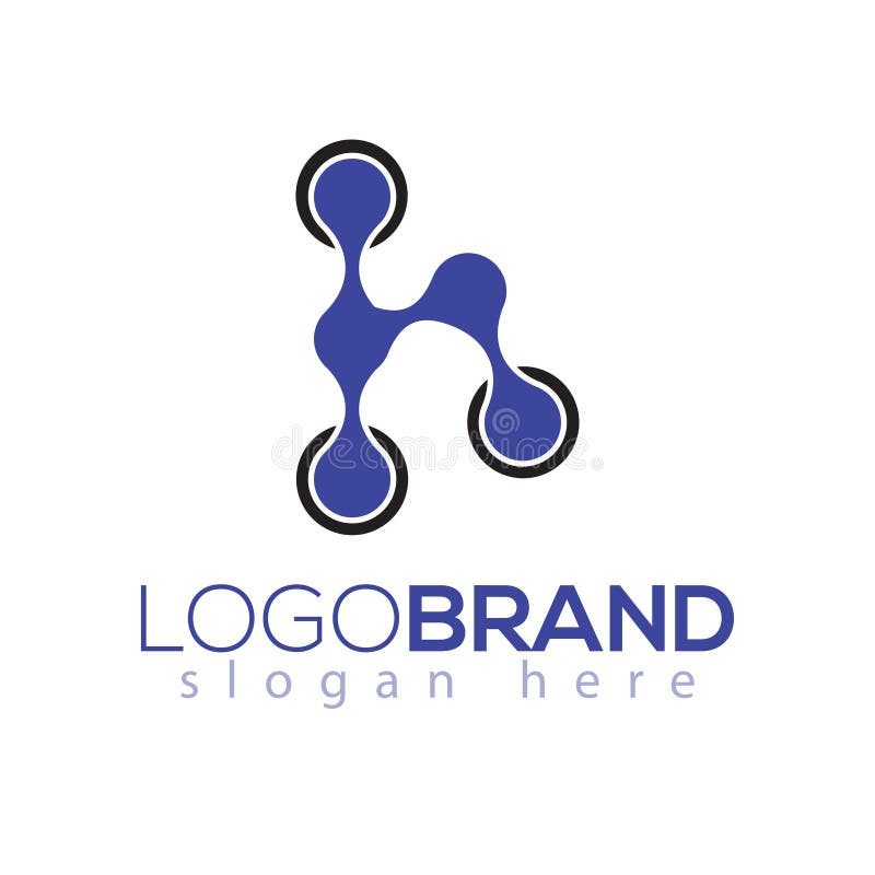 H Letter Technology Network Icon Logo Design Element Stock Vector ...