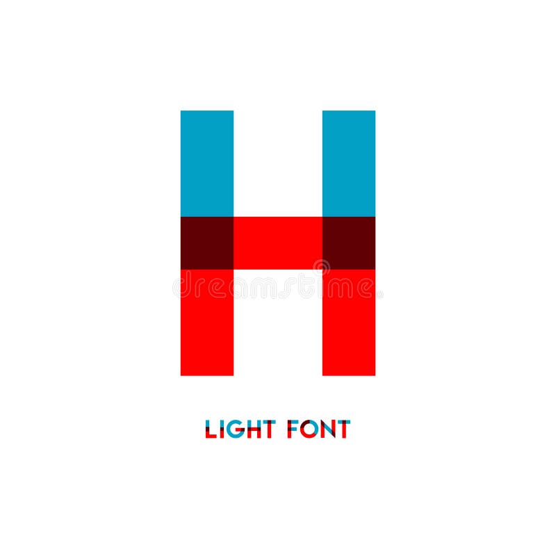 H Light Font Vector Template Design Illustration Stock Vector ...