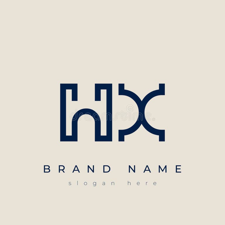 HX Alphabet Letter Icon Logo Stock Vector - Illustration of symbol ...
