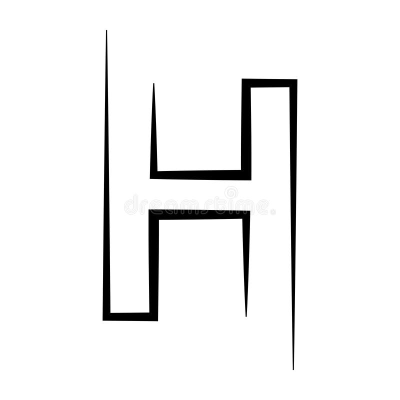 H Logo Studio, Letter H Design Icon, Logotype Technology Font Stock ...