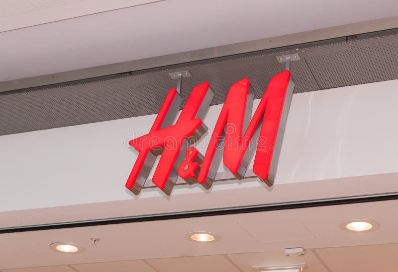Hm Storefront Signage with Bright Red Logo in Shopping Mall Environment ...