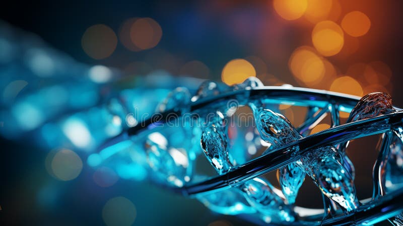 H2O DNA Strands: the Equilibrium of Life S Blueprint Stock Image ...