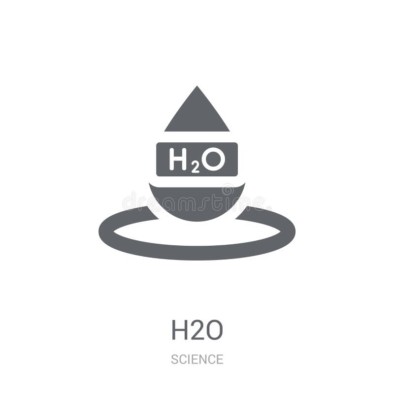 H2o Icon. Trendy H2o Logo Concept on White Background from Science ...
