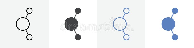 H2O Molecule Icon Vector Set Use for Web Ui or App Stock Vector ...