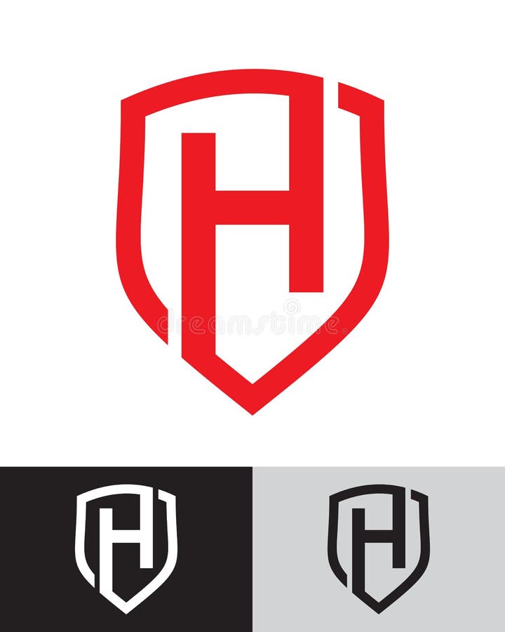 H Shield Logo , Security Logo Vector Stock Illustration - Illustration ...