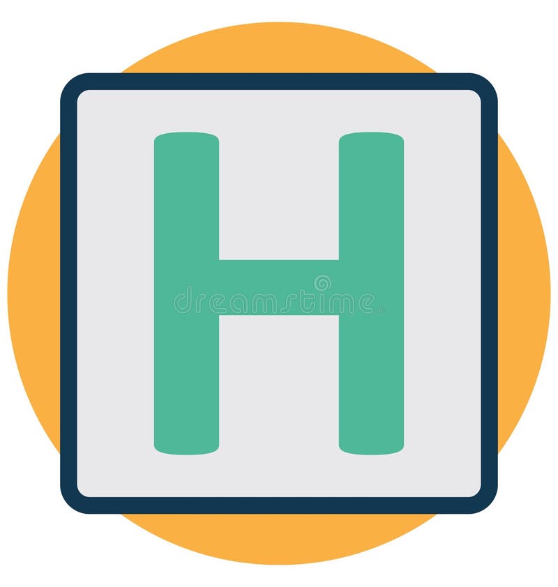 Hospital Symbol Isolated Vector Icon that Can Be Easily Modified or ...