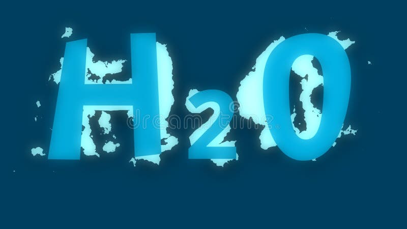 H20 Symbol for Water Animation Blue Background Stock Illustration ...