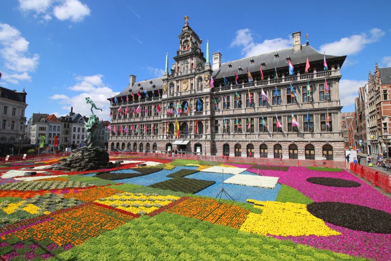 Vieille Ville D'Anvers, Belgique Image éditorial - Image du antique ...