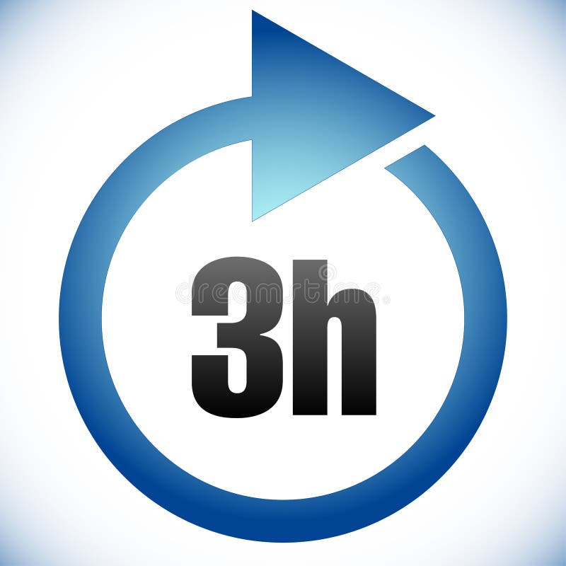 3h Turnaround Time TAT Icon. Interval for Processing, Return To ...