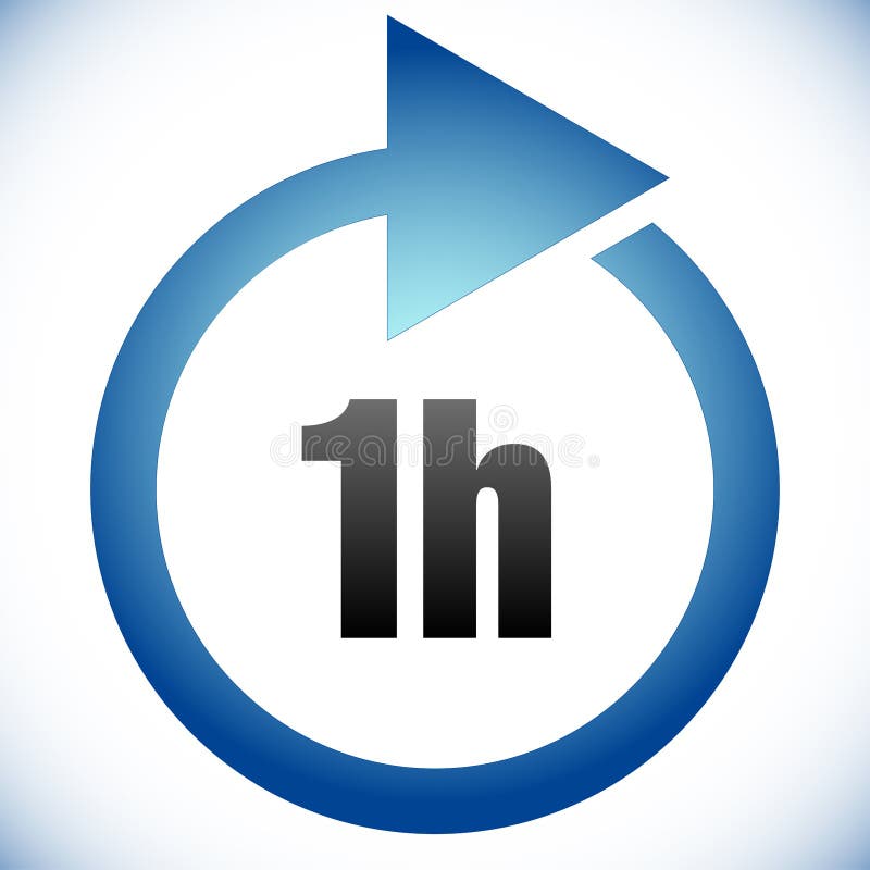 1h Turnaround Time TAT Icon. Interval for Processing, Return To ...
