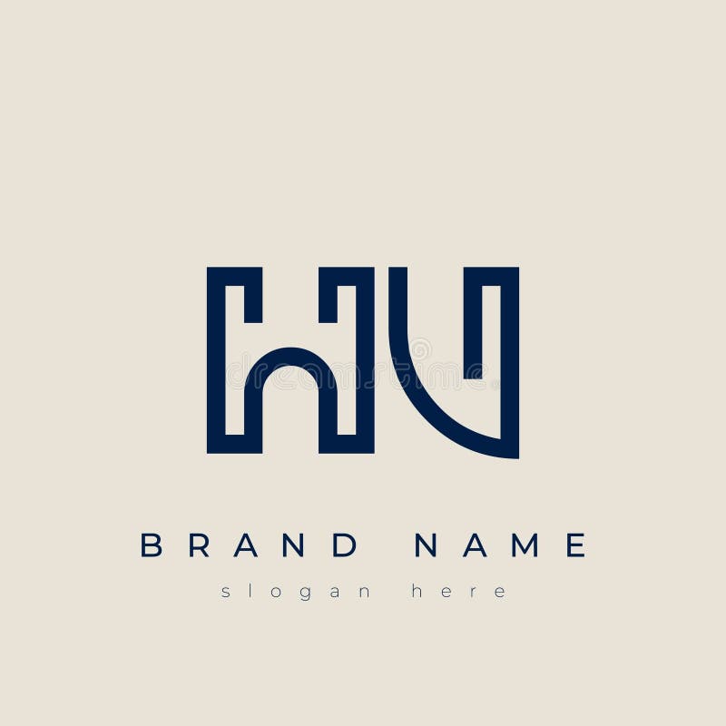 HV Alphabet Letter Icon Logo Stock Vector - Illustration of minimal ...