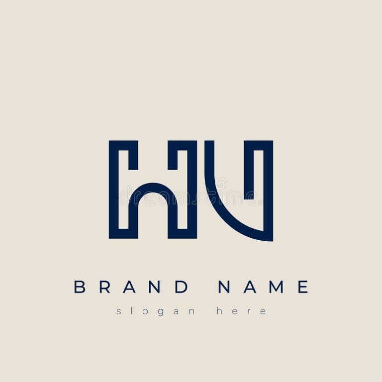 HV Alphabet Letter Icon Logo Stock Vector - Illustration of minimal ...
