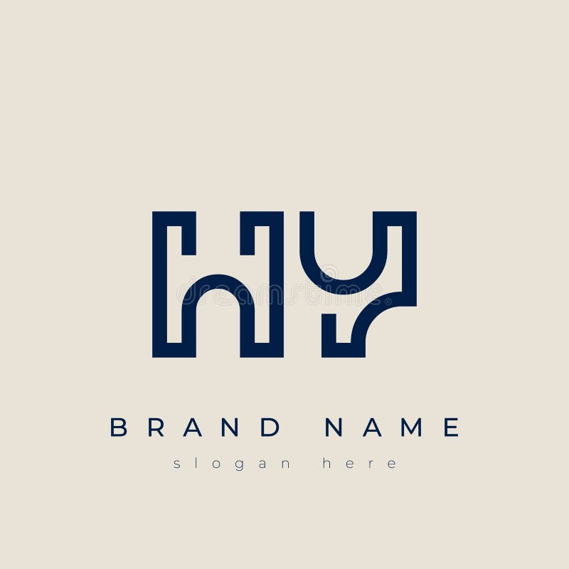HY Alphabet Letter Icon Logo Stock Vector - Illustration of style ...