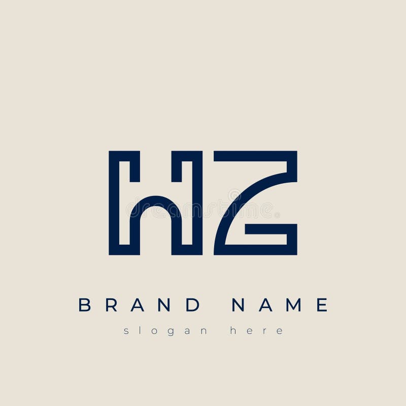 HZ Alphabet Letter Icon Logo Stock Vector - Illustration of modern ...