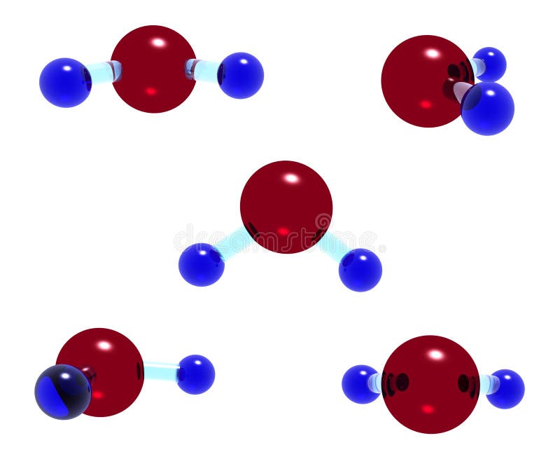 H2O Molecular Model - Plastic Stock Illustration - Illustration of ...