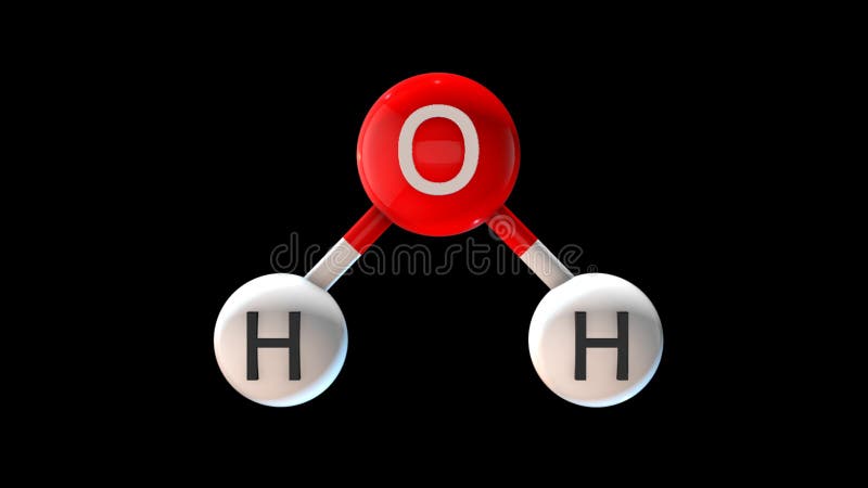 H2O or Water Structure 3D Illustration Stock Illustration ...