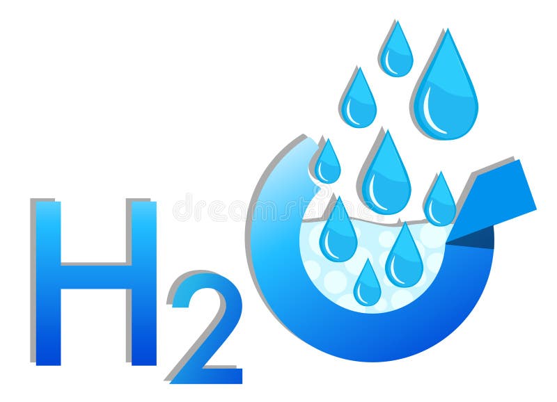H2O water symbol stock vector. Illustration of medicine - 23813552
