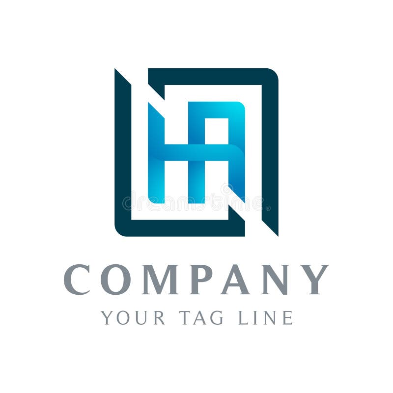 HA Abstract Logo, the Box Surrounding it Stock Vector - Illustration of ...