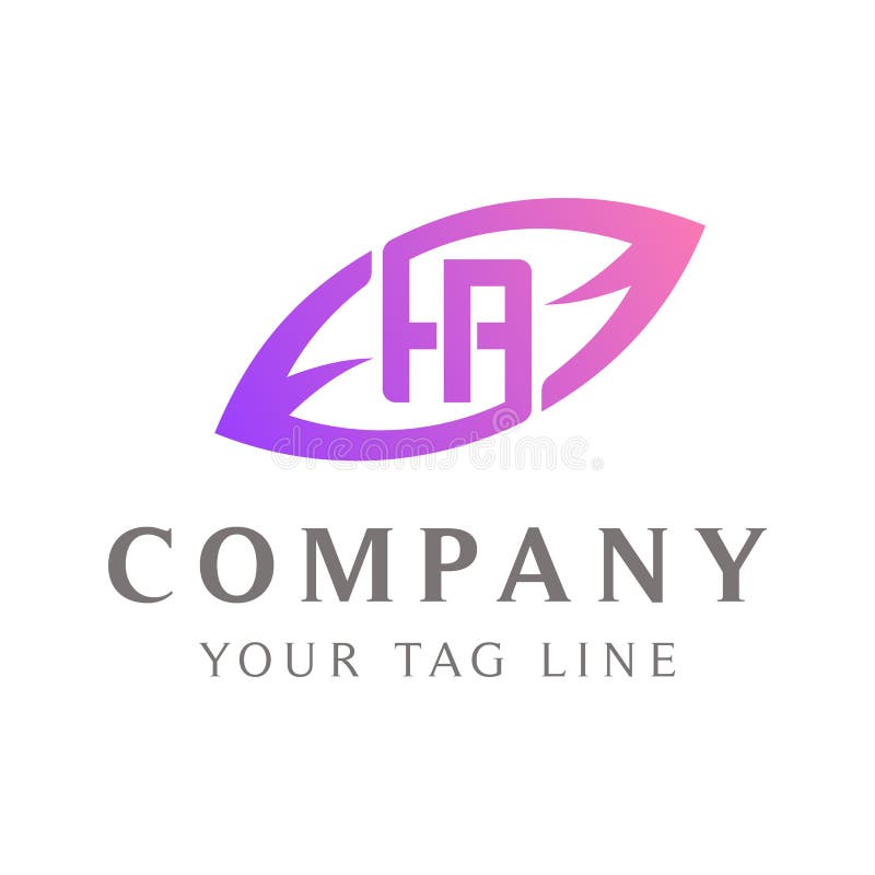 HA Abstract Logo, Leaf Shape Outside Stock Vector - Illustration of ...