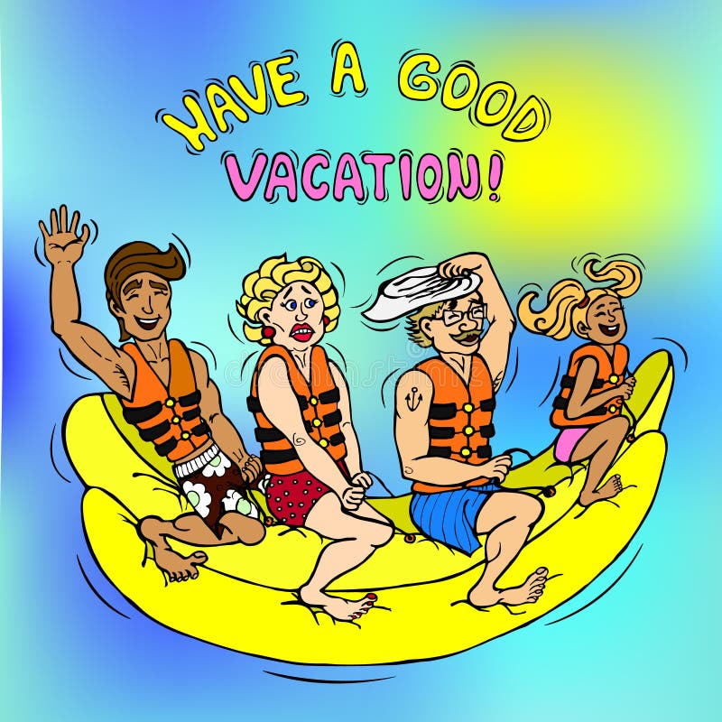 Ha en bra semester vektor illustrationer. Illustration av föräldrar ...