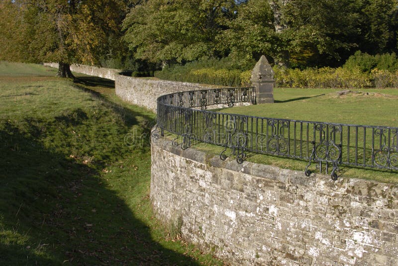 'Ha-Ha' Feature In English Country Garden Stock Image - Image of ...
