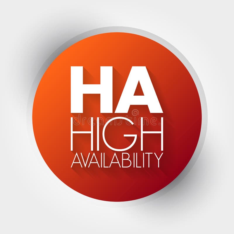 HA - High Availability Acronym, Technology Concept Background Stock ...