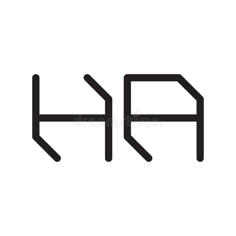 Ha Initial Letter Vector Logo Icon Stock Vector - Illustration of ...