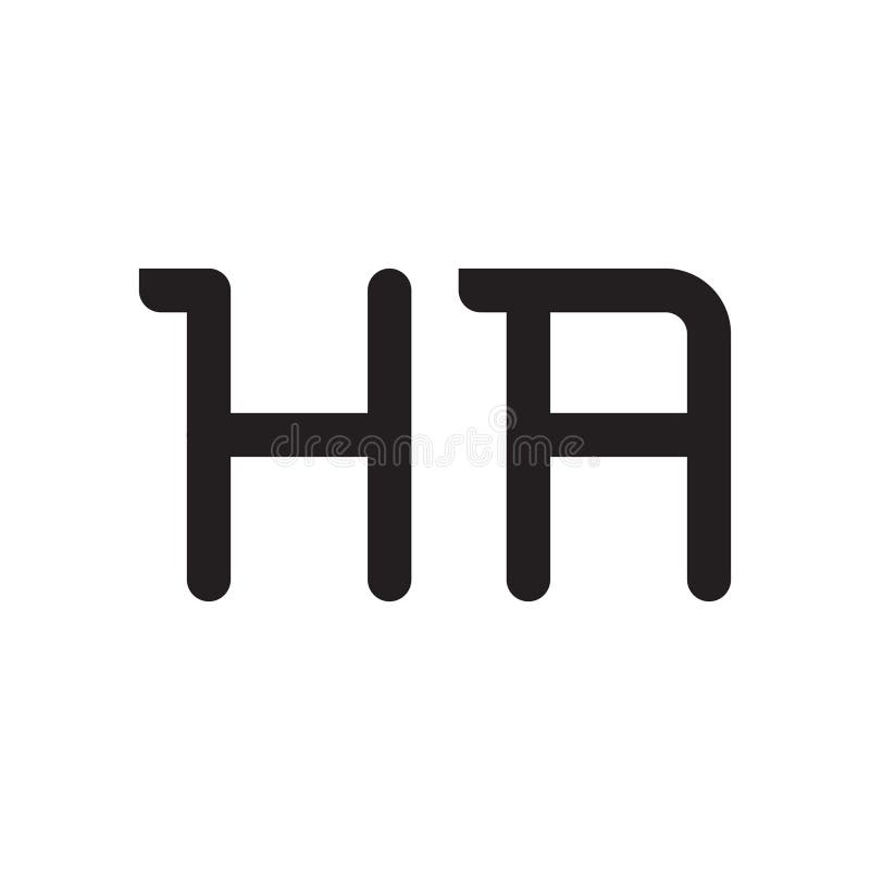Ha Initial Letter Vector Logo Icon Stock Vector - Illustration of sign ...