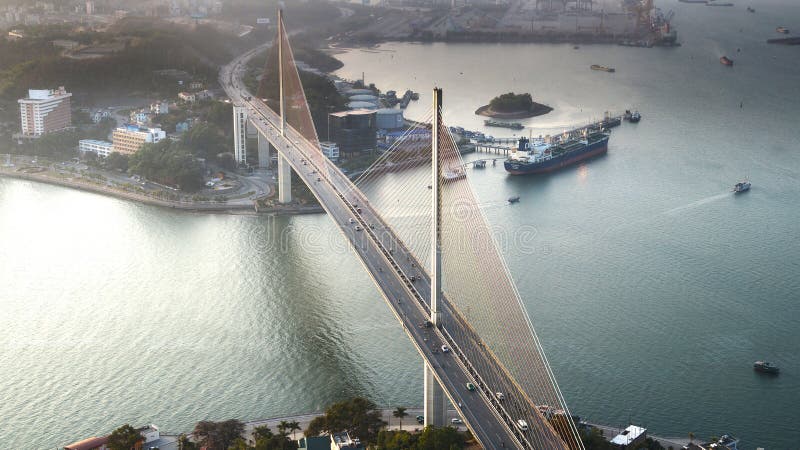 Ha Long bay bridge. stock photo. Image of tourism, water - 89494344