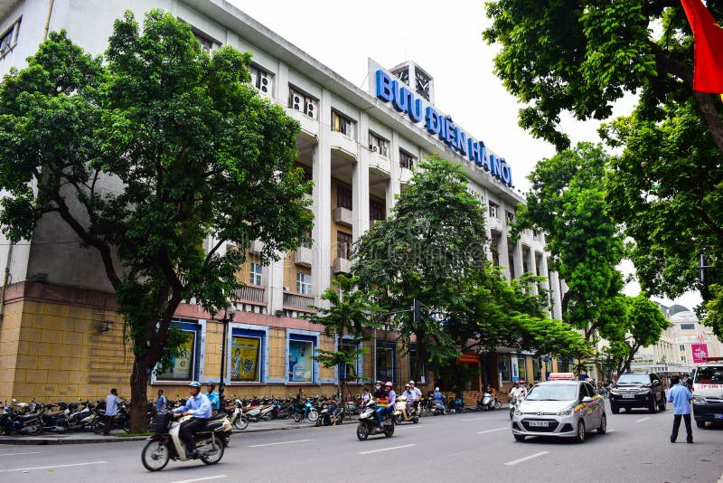 Front View of the Main Post Office in Hanoi, Vietnam Editorial Stock ...