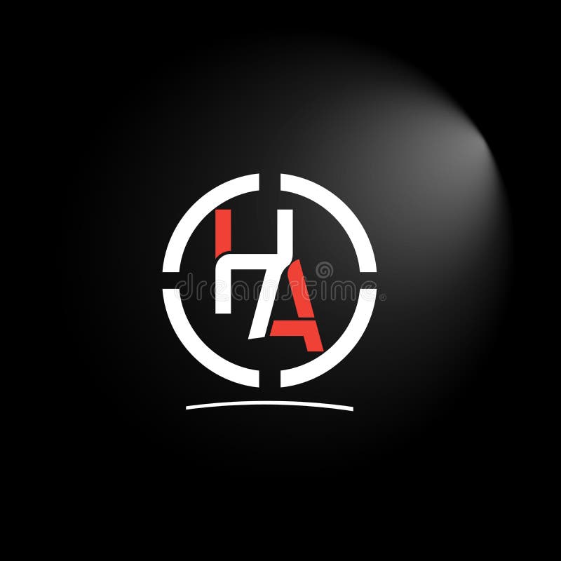 HA Text Logo Design stock vector. Illustration of poster - 261166114