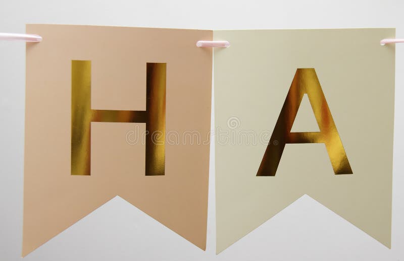 HA Word is Written on Paper Stock Image - Image of sticker, drawing ...