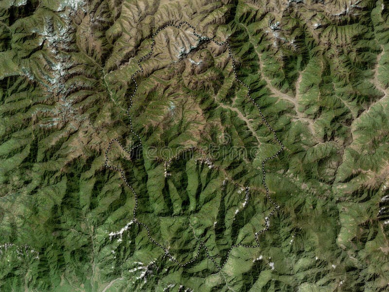 Haa, Bhutan. High-res Satellite. No Legend Stock Illustration ...