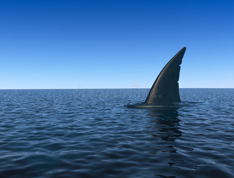 3d Vin van de Haai stock illustratie. Illustratie bestaande uit vissen ...