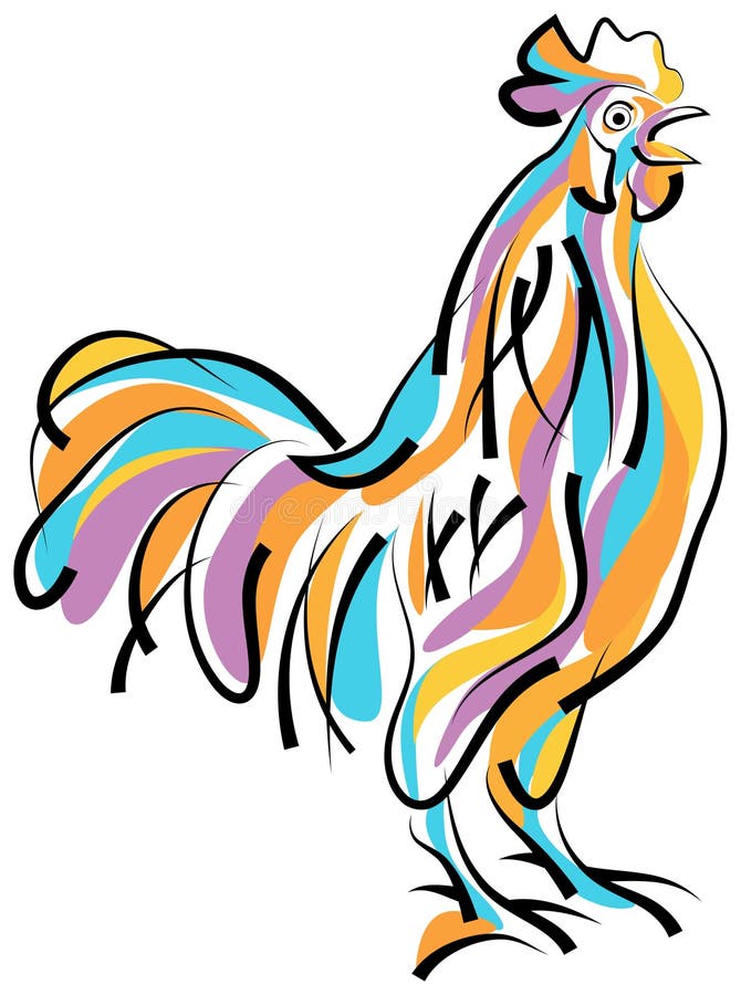 Haan vector illustratie. Illustration of aantrekkelijk - 46239210