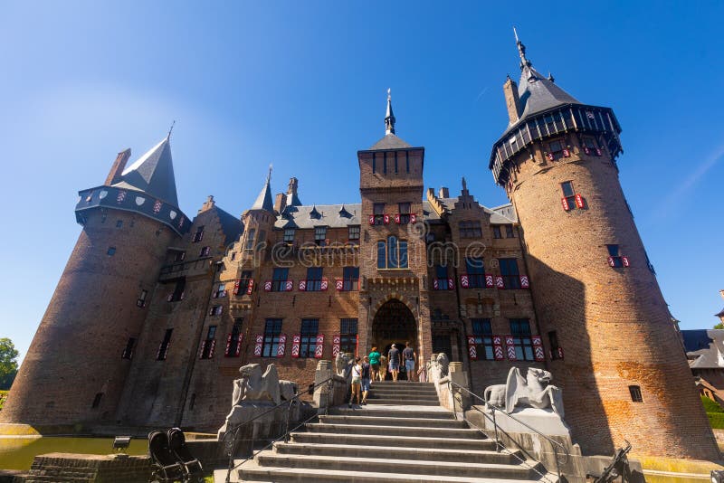 Haar, Netherlands - August 09, 2022: Front View of Castle De Haar in ...