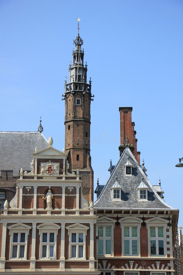 Haarlem City Hall facade stock photo. Image of historical - 71479696